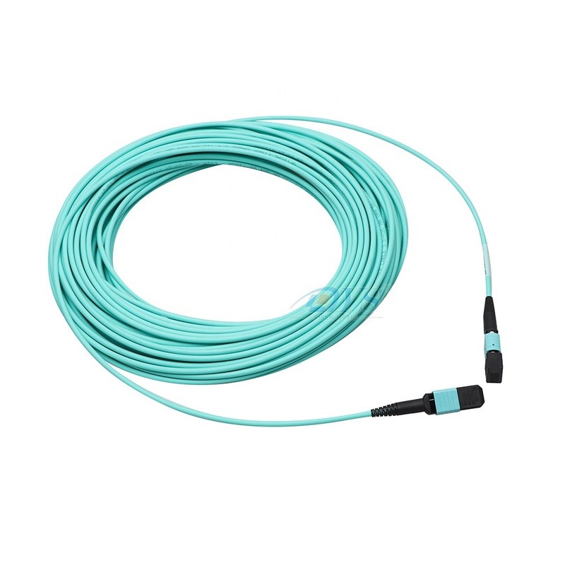 MPO MTP 8 12 24 Core OM3 Male and Female Fiber Optical MPO Trunk Cable
