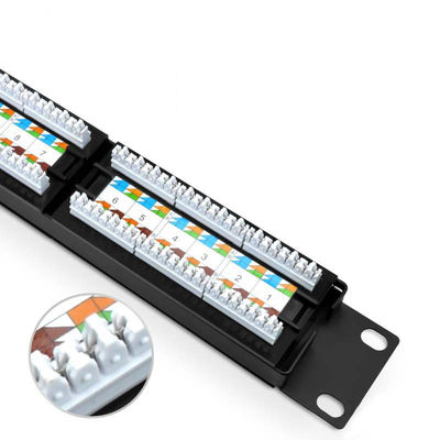 24-port Cat 6 Unshielded Patch Panel Cat6FTP module weak current ...